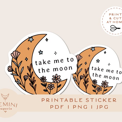 Printable Stickers Bundle Floral Vinyl Sticker Laptop Decal - Etsy