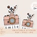 Camera Sticker, Printable Vinyl Sticker, Flowers Laptop Decal, Floral ...