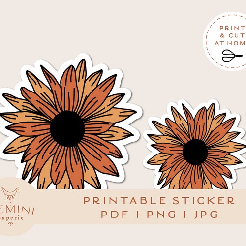Printable Stickers Bundle Floral Vinyl Sticker Laptop Decal - Etsy