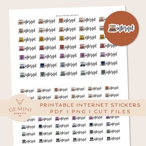 Internet Printable Stickers, House Planner Script Stickers, DIY ...