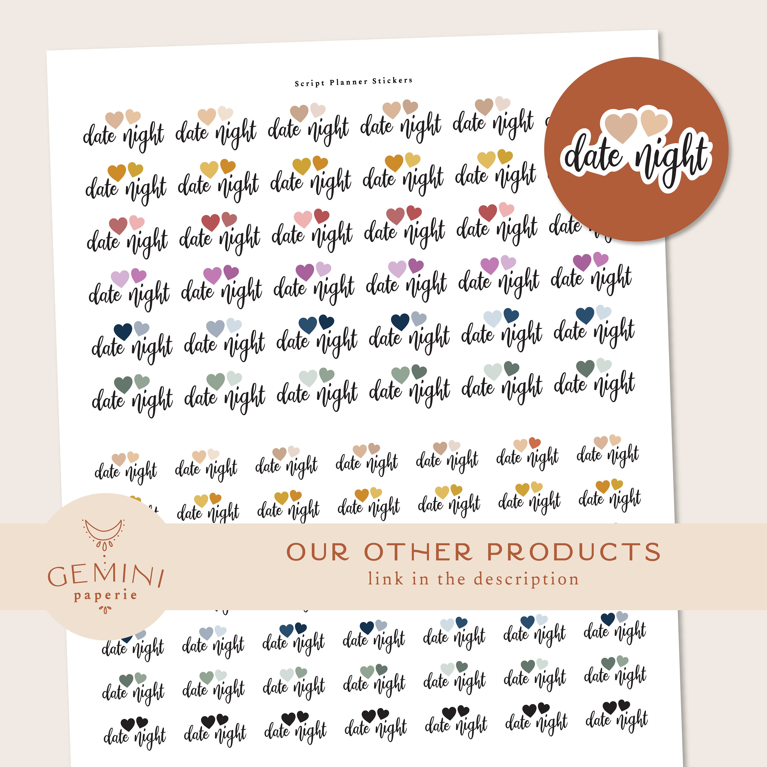 Family Time Printable Planner Stickers Printable Script - Etsy