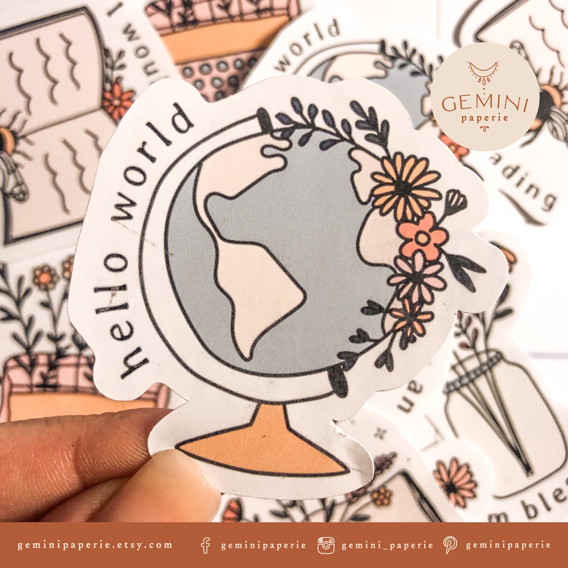 Printable Stickers Bundle Floral Vinyl Sticker Laptop Decal - Etsy