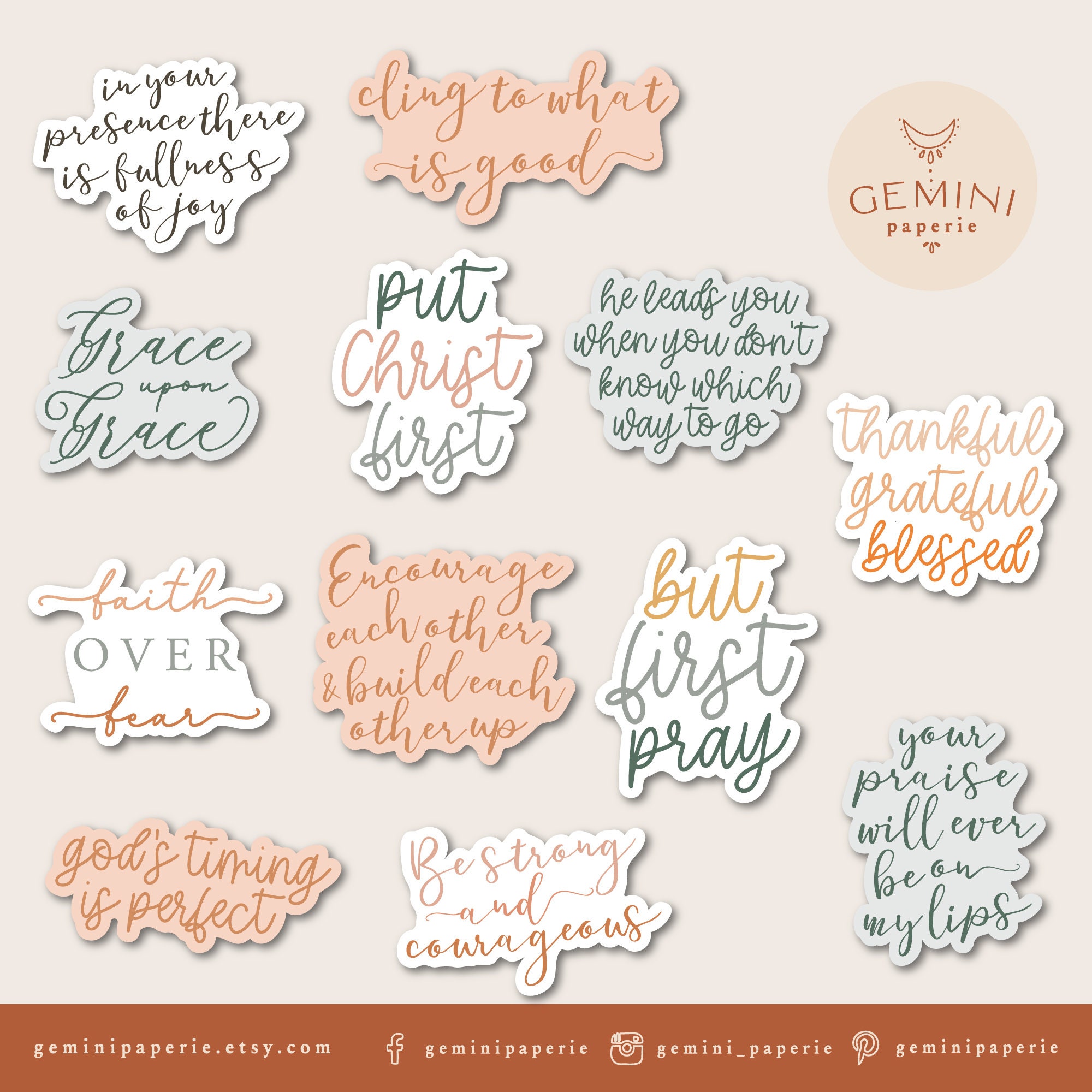 Religious Printable Stickers Bundle Jesus Vinyl Sticker - Etsy