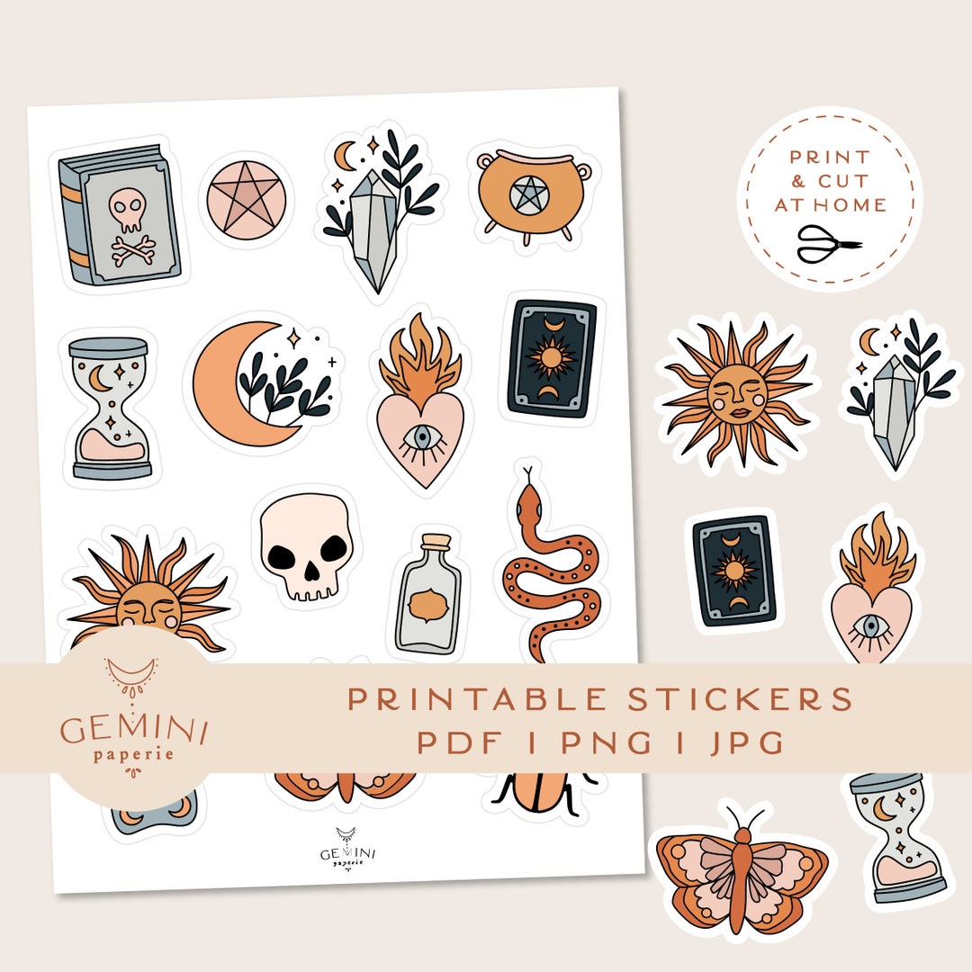 Magic Printable Stickers, Goodnotes Notability Stickers, Cricut PNG ...