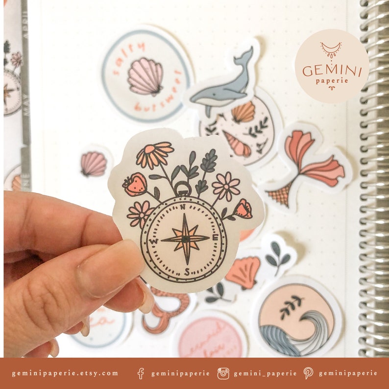 Nautical Printable Stickers, Goodnotes Notability Stickers, Cricut PNG ...
