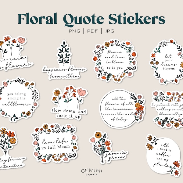 Stickers Quotes - Etsy
