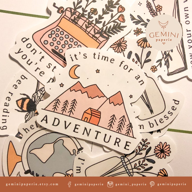 Adventure Vinyl Sticker, Printable Planner Stickers, Laptop Decal ...