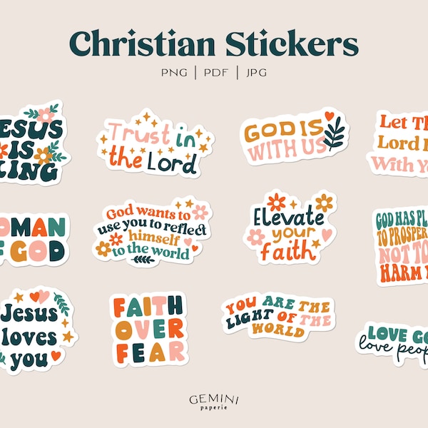 Sticker cristianos - Etsy México