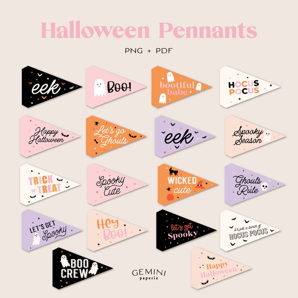Halloween Pennants - Etsy