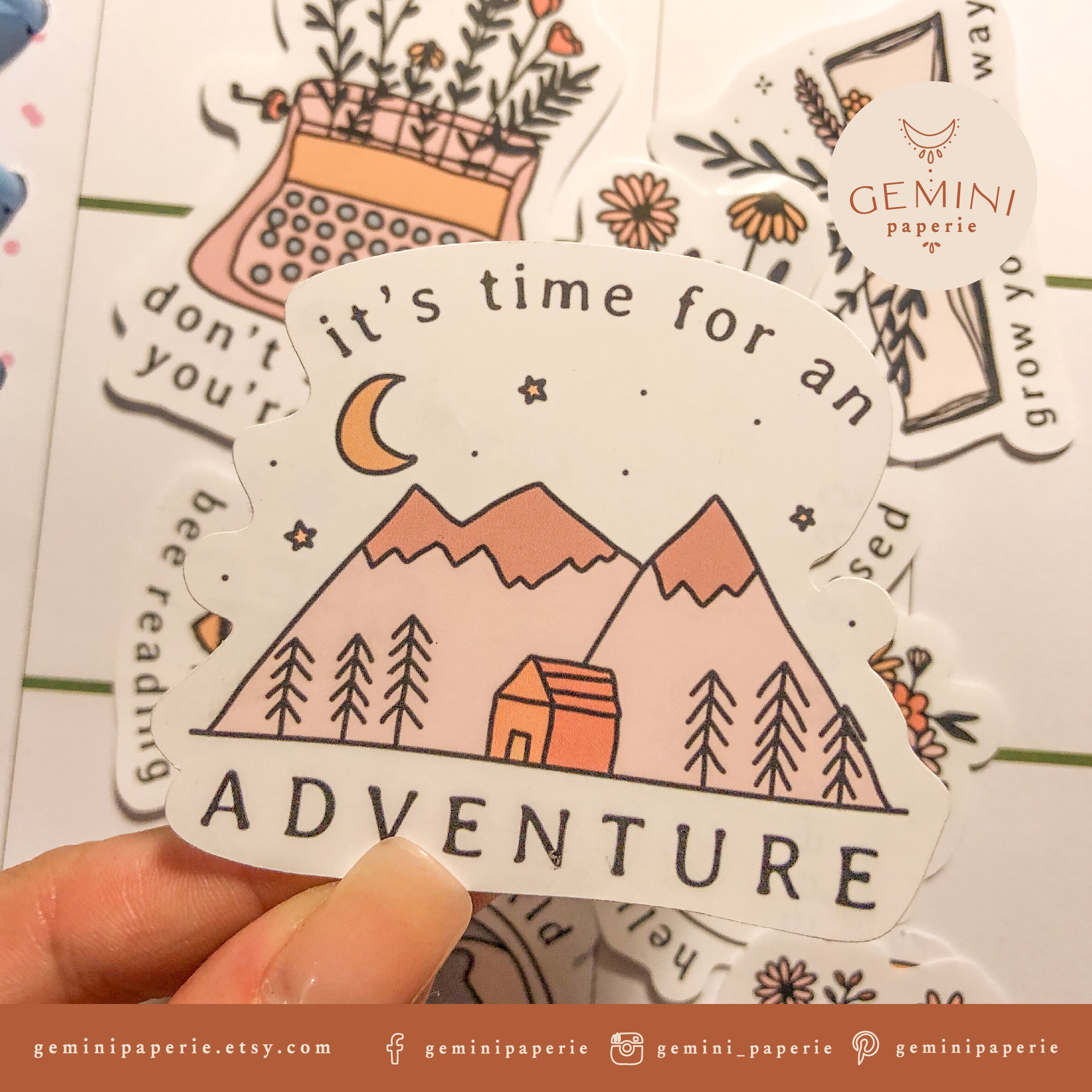 Adventure Vinyl Sticker, Printable Planner Stickers, Laptop Decal ...