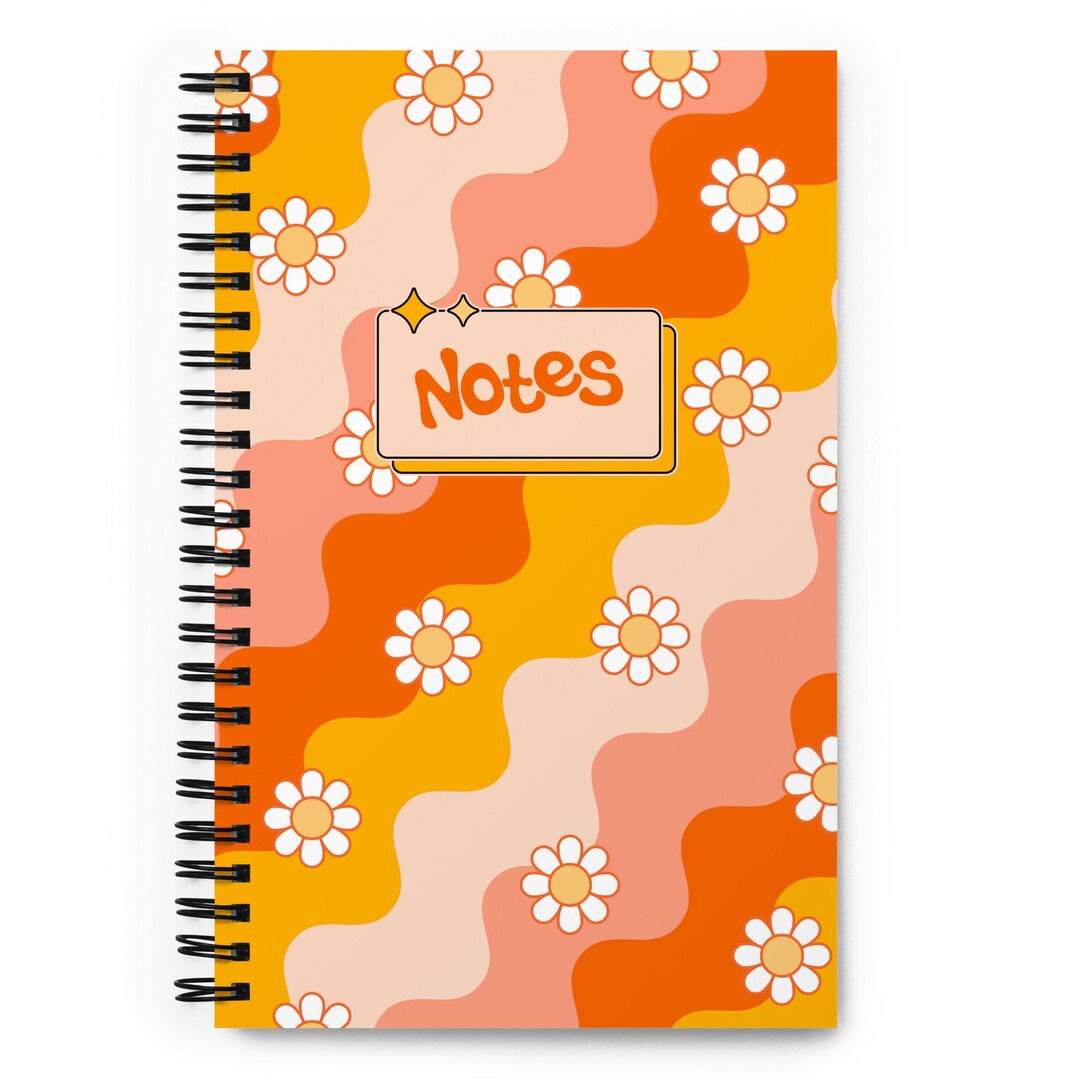 Retro Floral Bullet Journal Spiral Notebook - Etsy