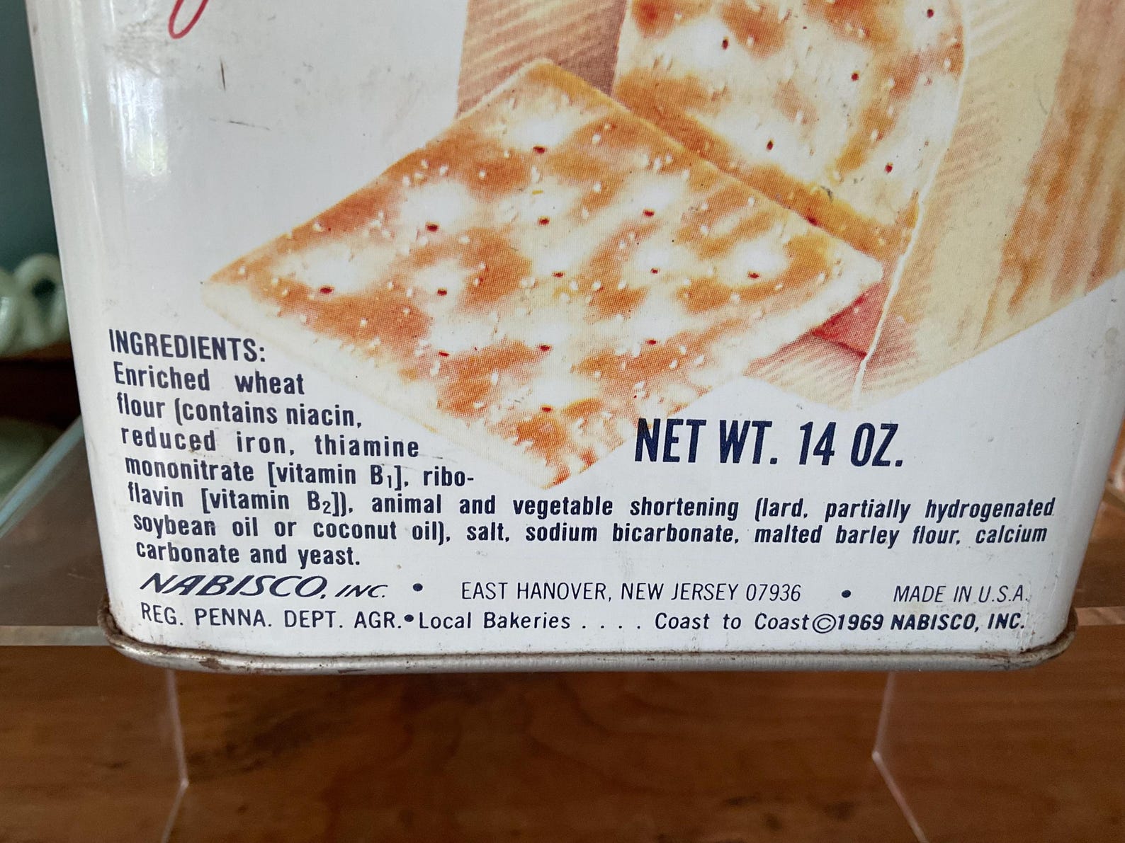 Vintage Nabisco Premium Cracker Tin Farmhouse Kitchen Retro Decor and ...