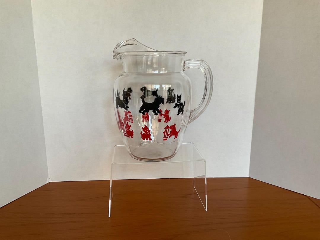 Libby Scottie Dog Beverage Pitcher - Vintage Kitchen -MCM Barware - - Etsy