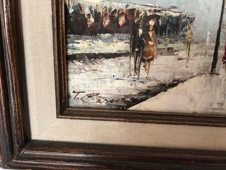 T. Carson painting Paris artwork original oil painting | Etsy