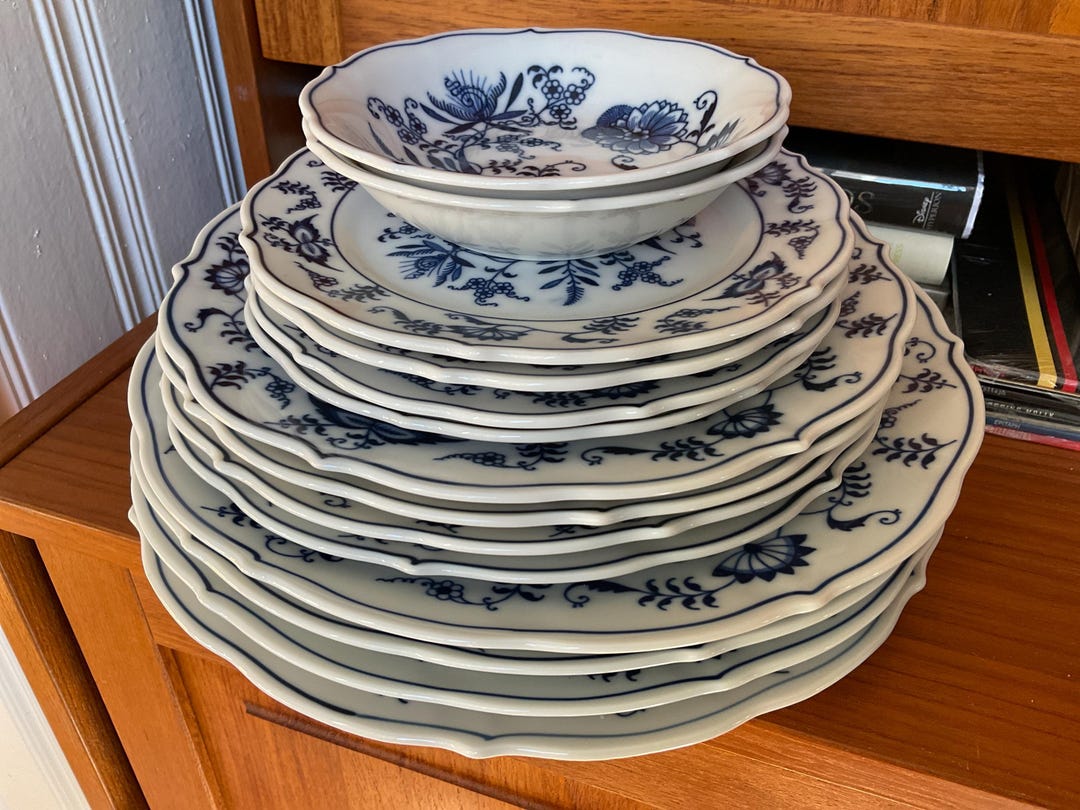 Blue Danube Dinnerware Plates - Made in USA and Japan - Vintage Kitchen ...