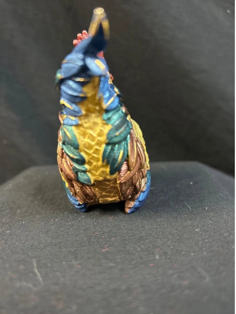 Vintage Rucinni Rooster Trinket Box - Swarovski Crystals - Rooster ...