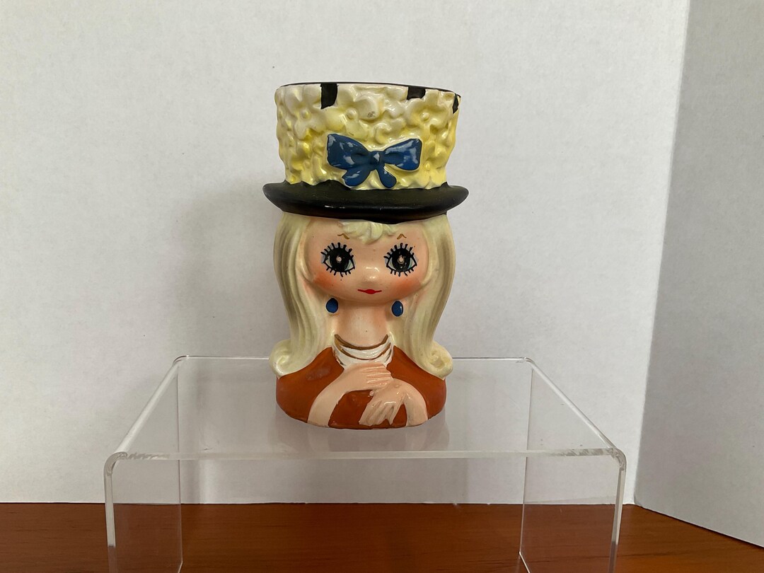 Vintage Lady Head Vase: Napco Retro Decor - Etsy
