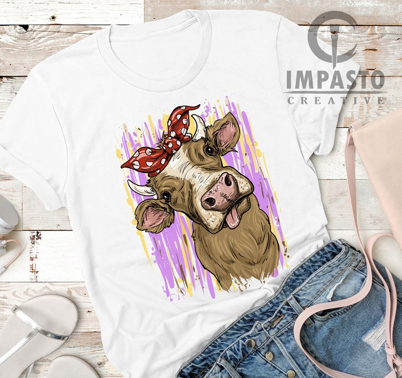 Cow Heifer Graphic Tee, Original Animal Art, Unisex T-shirt - Etsy