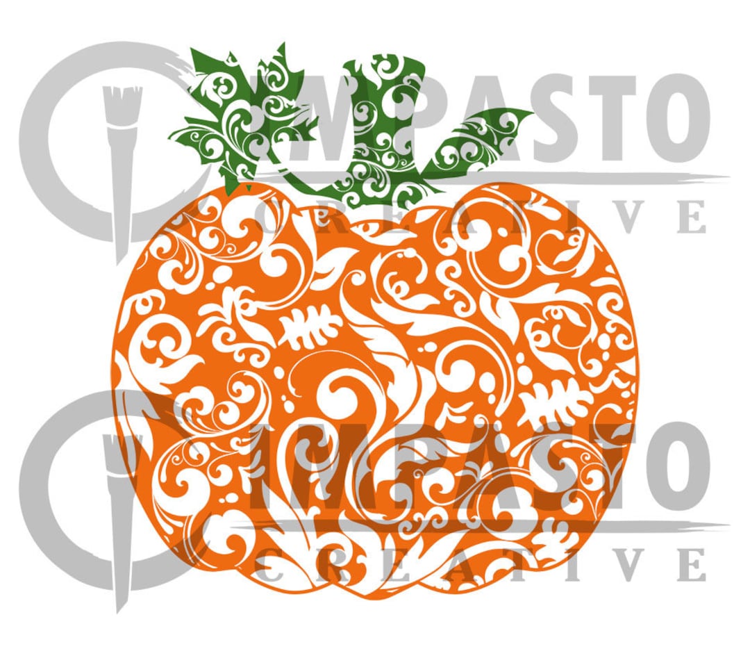 Intricate Pumpkin Scroll Design, Svg Png Pdf Digital File Download ...