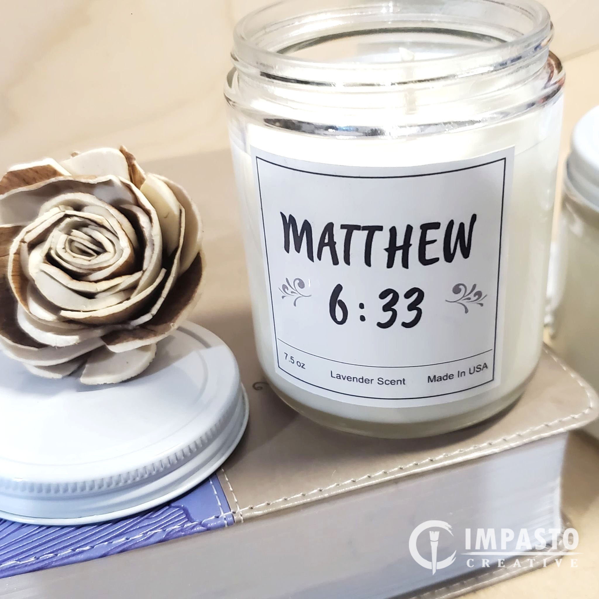 Bible Verse Scented Candle, Christian Candle, Candle Gift, Lavender ...
