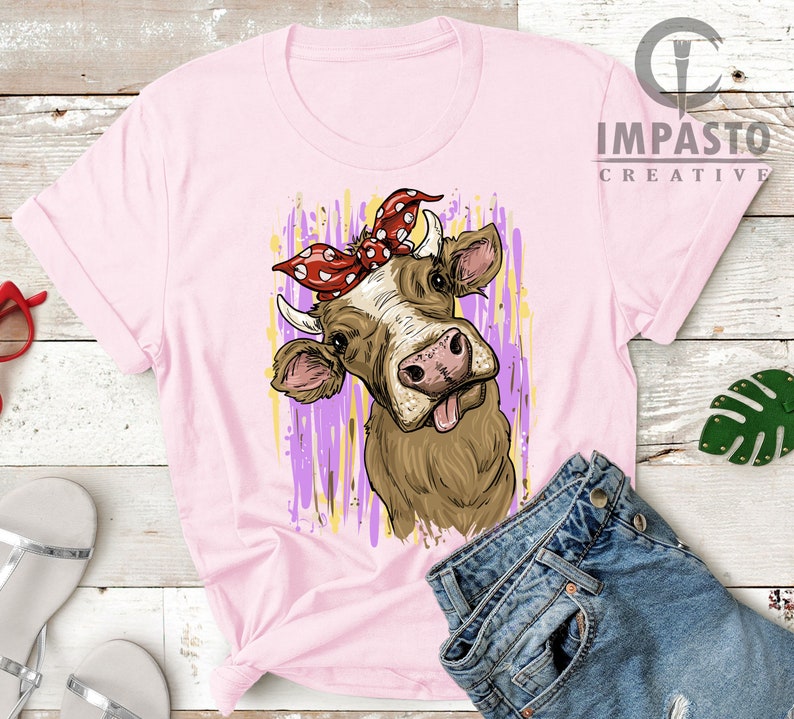 Cow Heifer Graphic Tee, Original Animal Art, Unisex T-shirt - Etsy