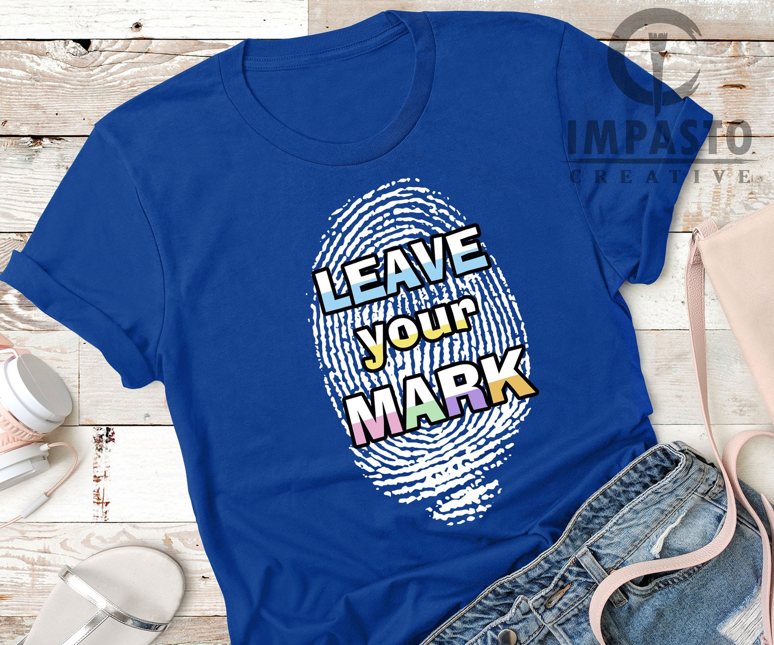 Leave Your Mark Thumbprint Graphic T-shirt, Unisex Art Tee - Etsy