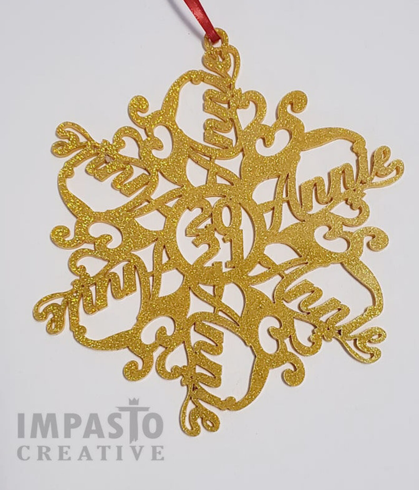 Personalized Custom Name Snowflake Ornament, 1 Word per Snowflake Only ...
