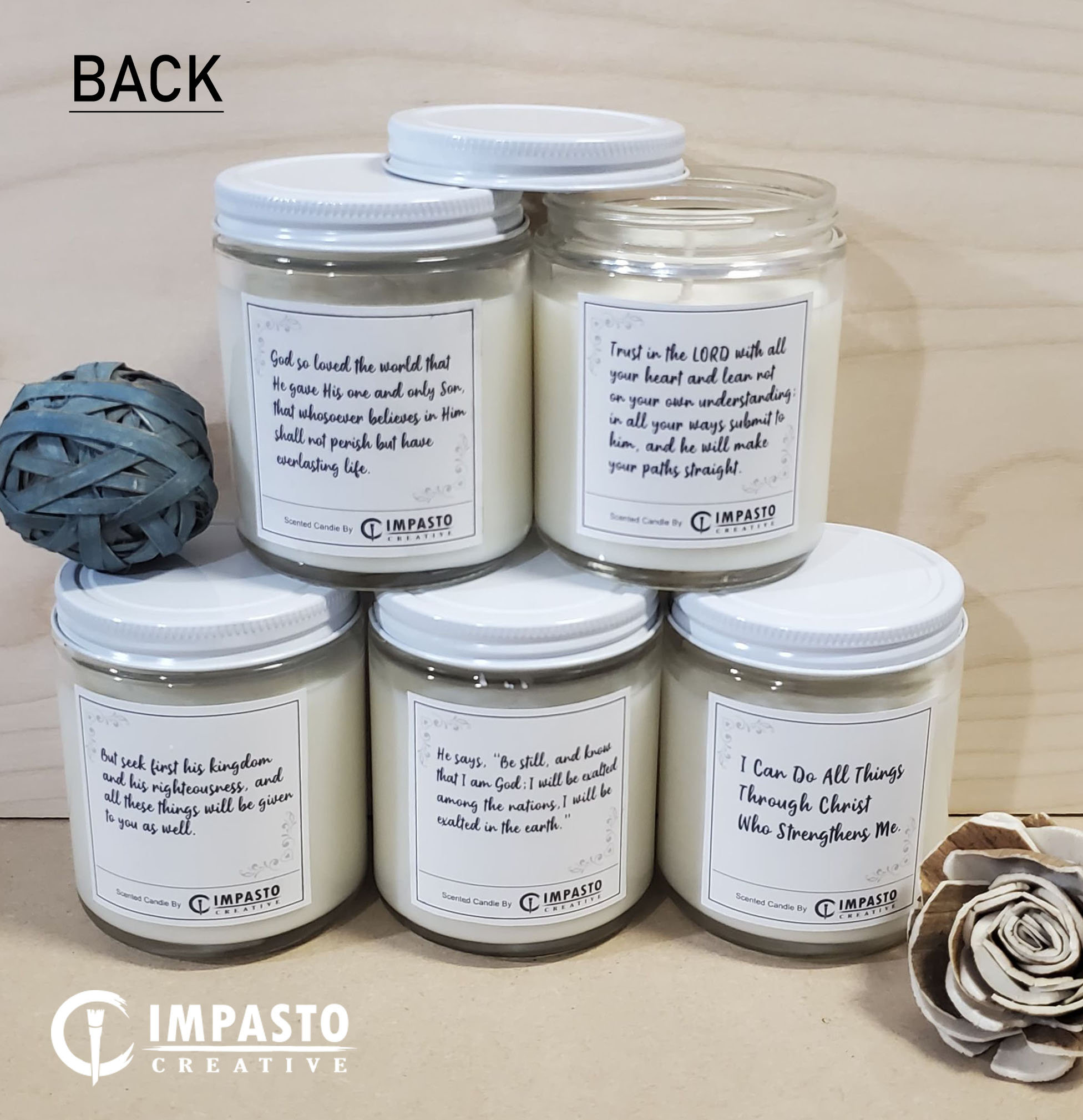 Bible Verse Scented Candle, Christian Candle, Candle Gift, Lavender ...