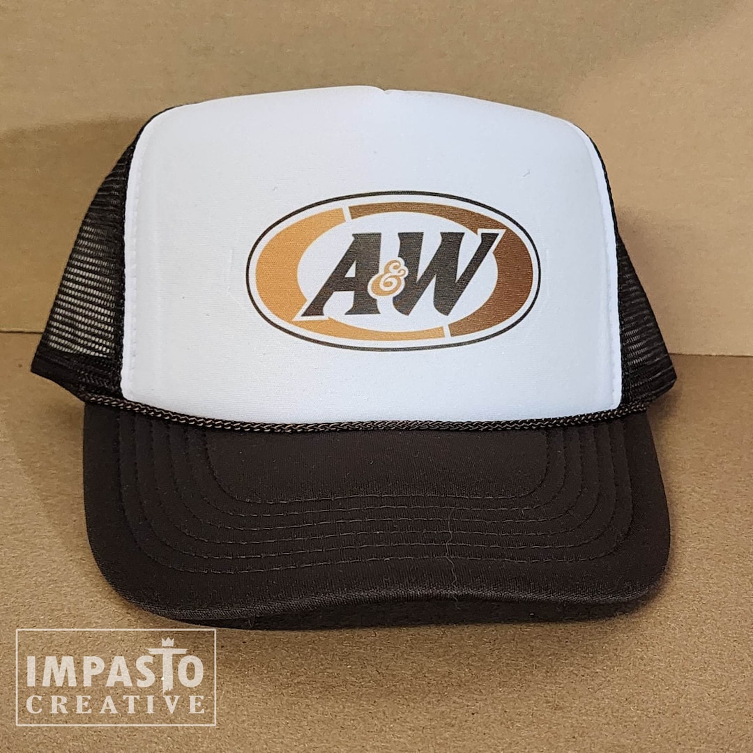 A & W Retro Logo Trucker Hat, Gift Idea, Unisex Retro Logo Hat, Mens ...