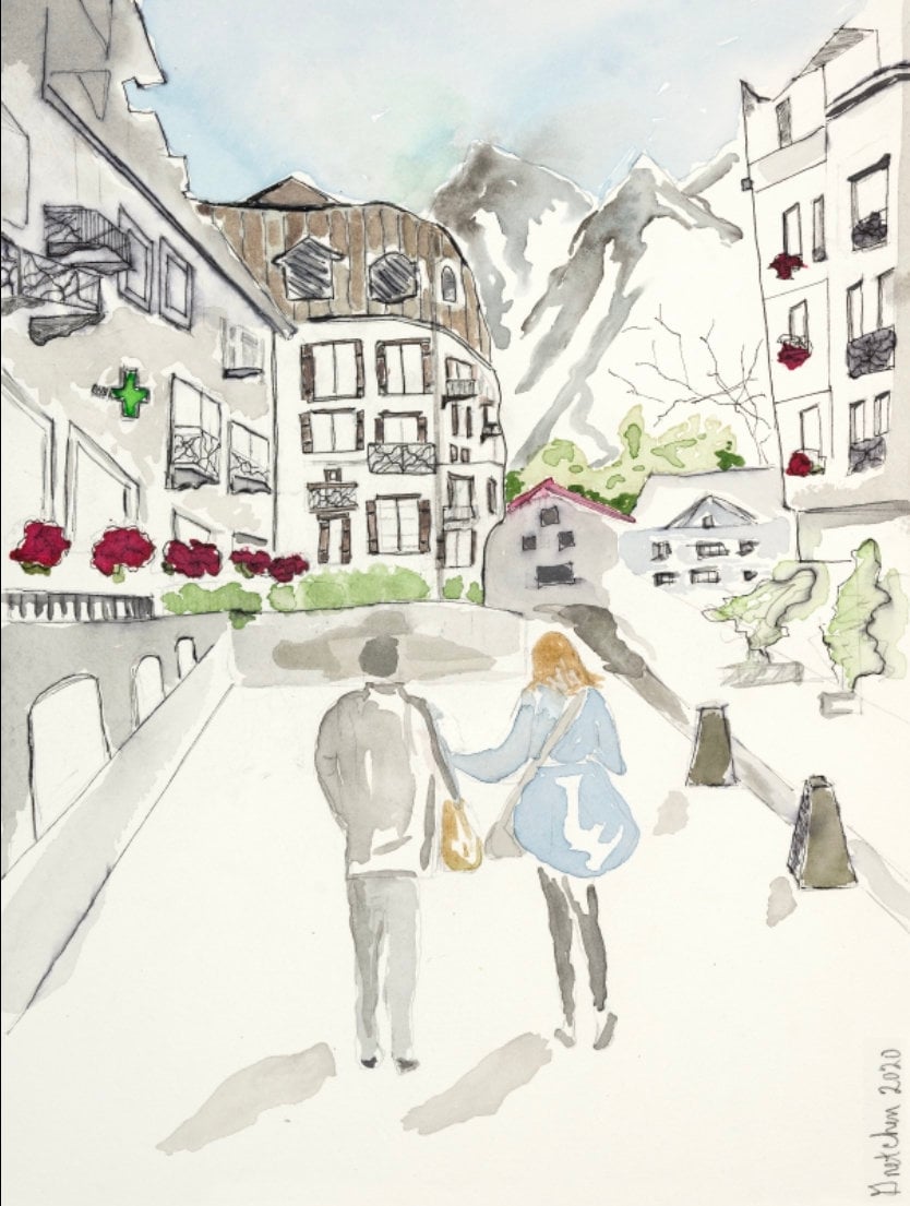 Chamonix, France (print) - Etsy