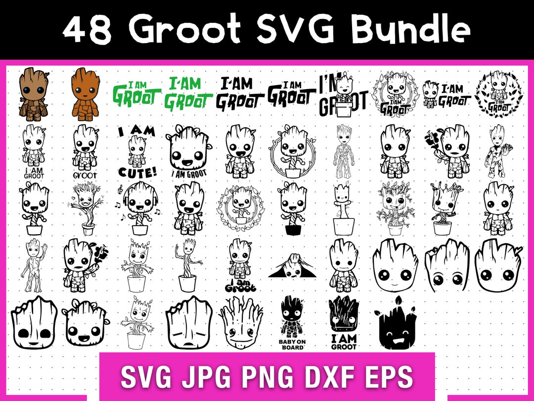 48 Groot Sketch SVG, Groot SVG, Digital SVG, Sublimation, Cricut File ...
