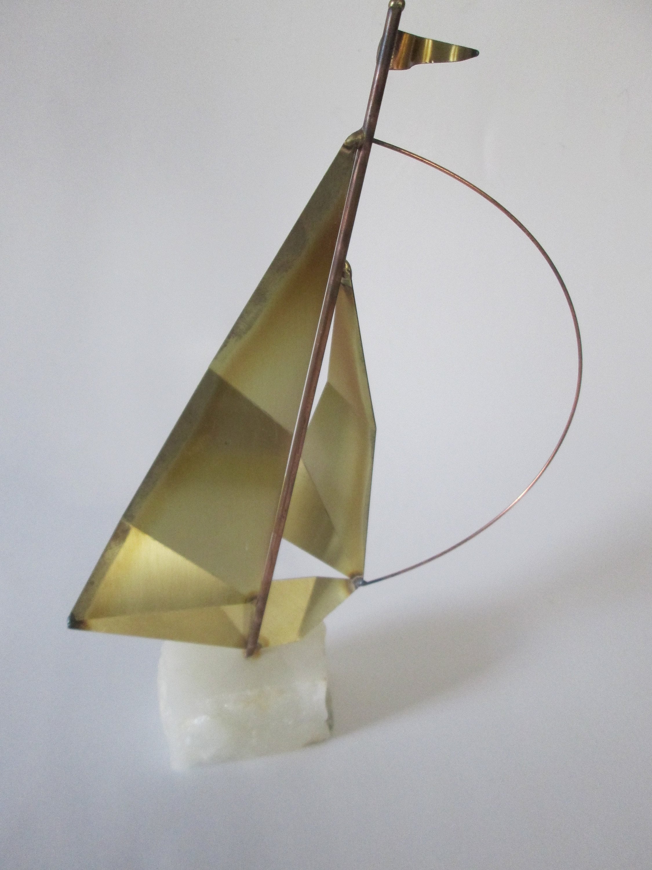 Sailboat Statue on Stone Base Signed by Artist - Etsy