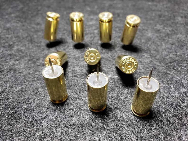 Brass Bullet Push Pins 5ea Brass Bullet Thumb Tacks | Etsy