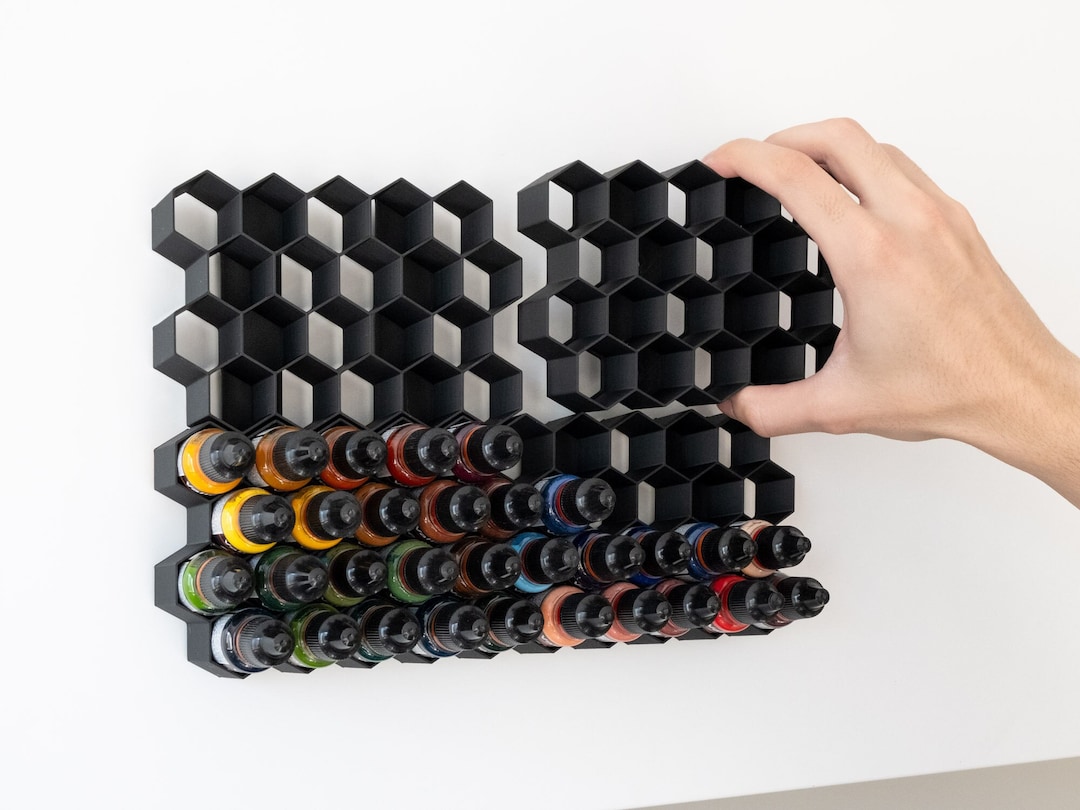 Hex Wall Paint Dropper Bottle Holder | Army Painter, Vallejo, Green ...