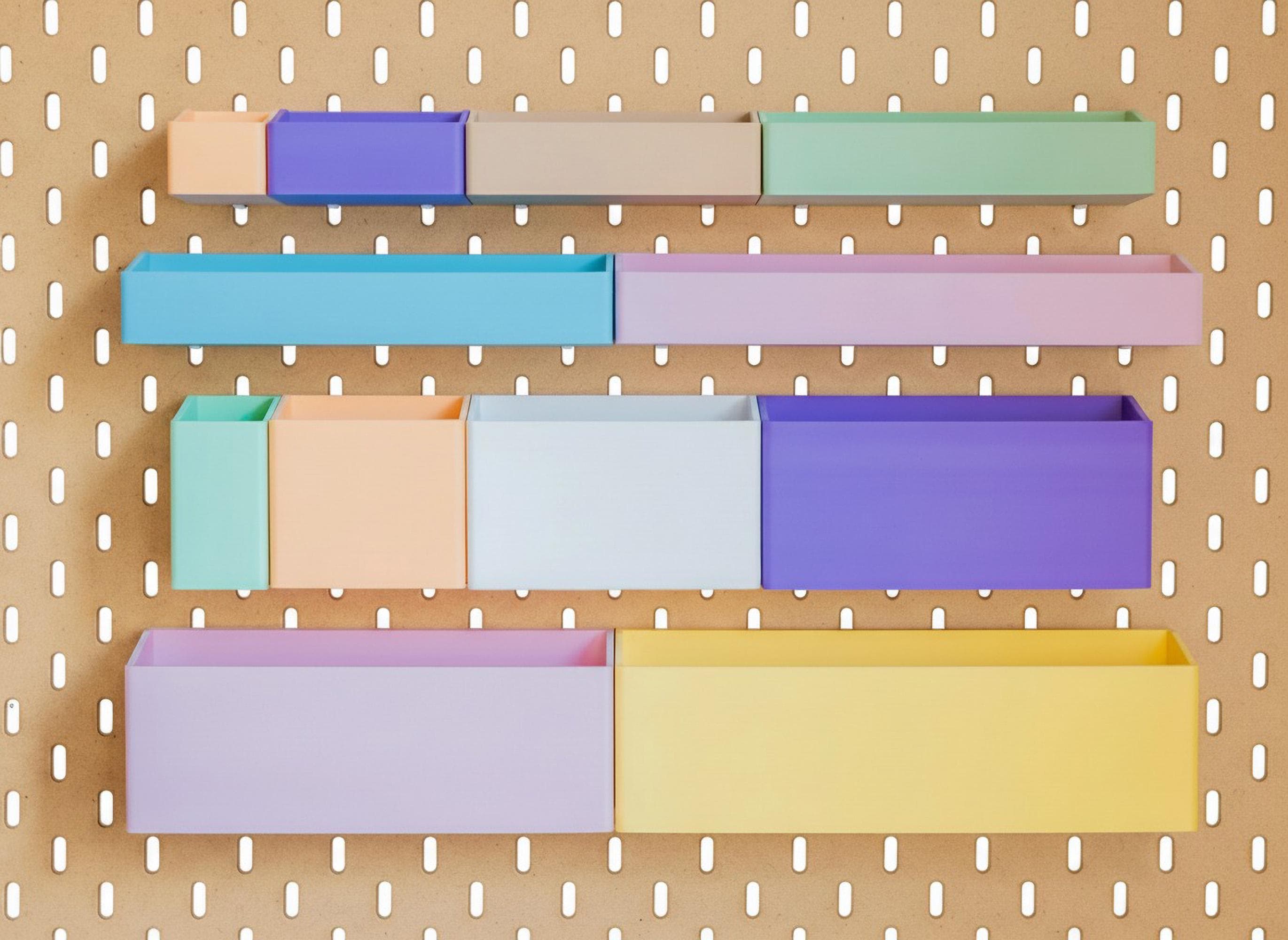 IKEA SKADIS Storage Bins | Pegboard Containers Shelf - Etsy