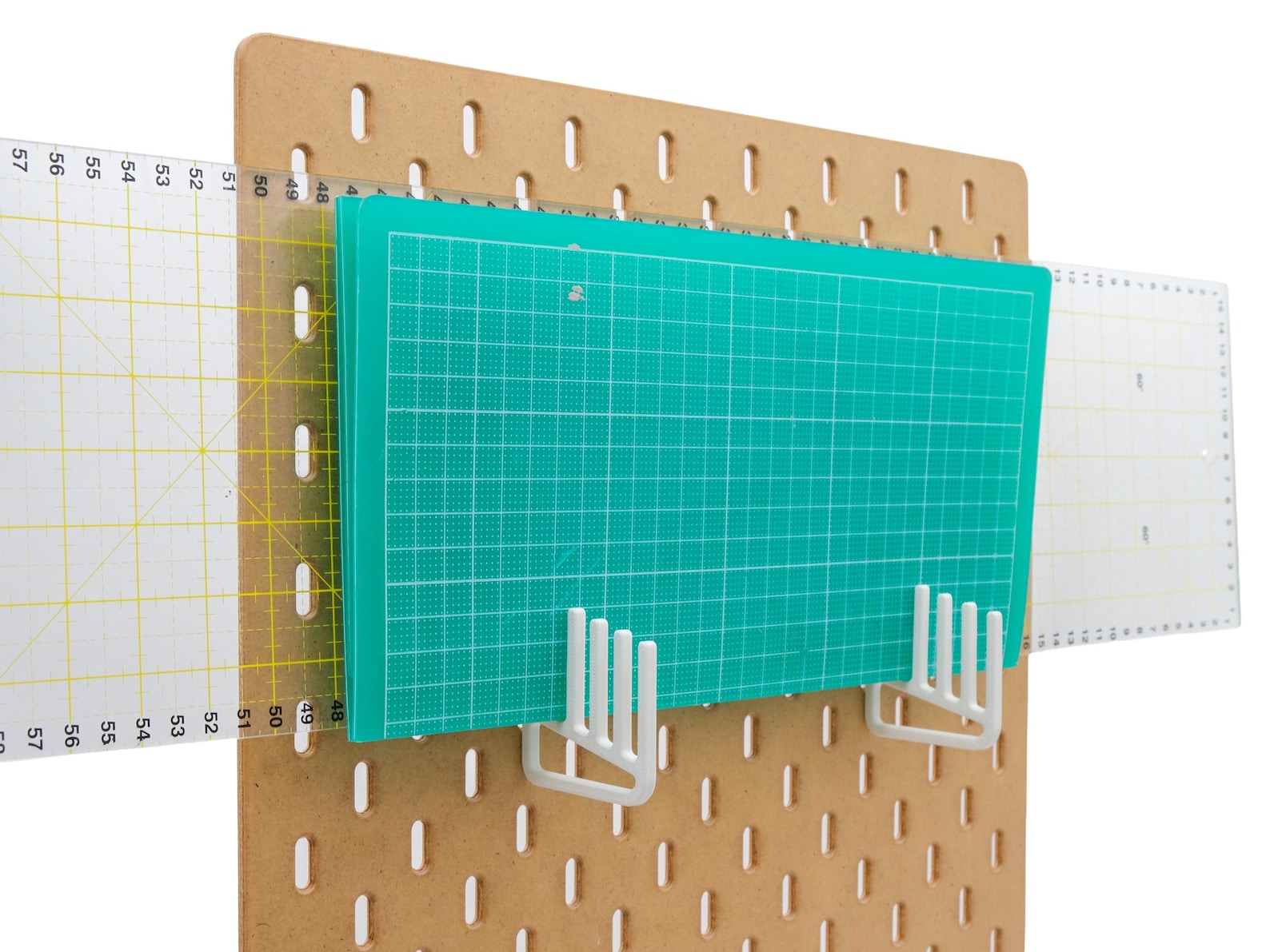 Vertical Ruler Holder for IKEA SKADIS - 5‑slot Quilting & Sewing Ruler ...