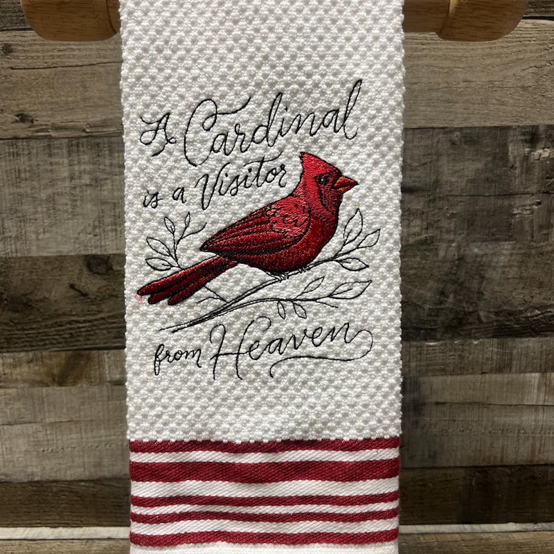 Embroidered Cardinal - Etsy