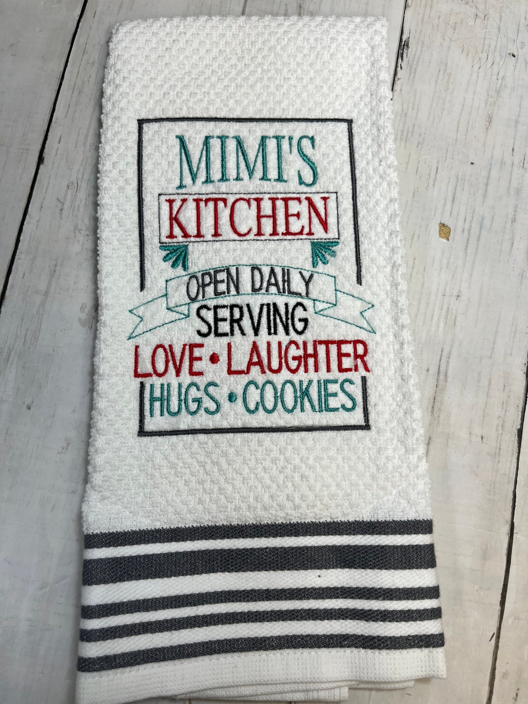 Personalized Kitchen Towel Mimis Kitchen Personalized Tea - Etsy