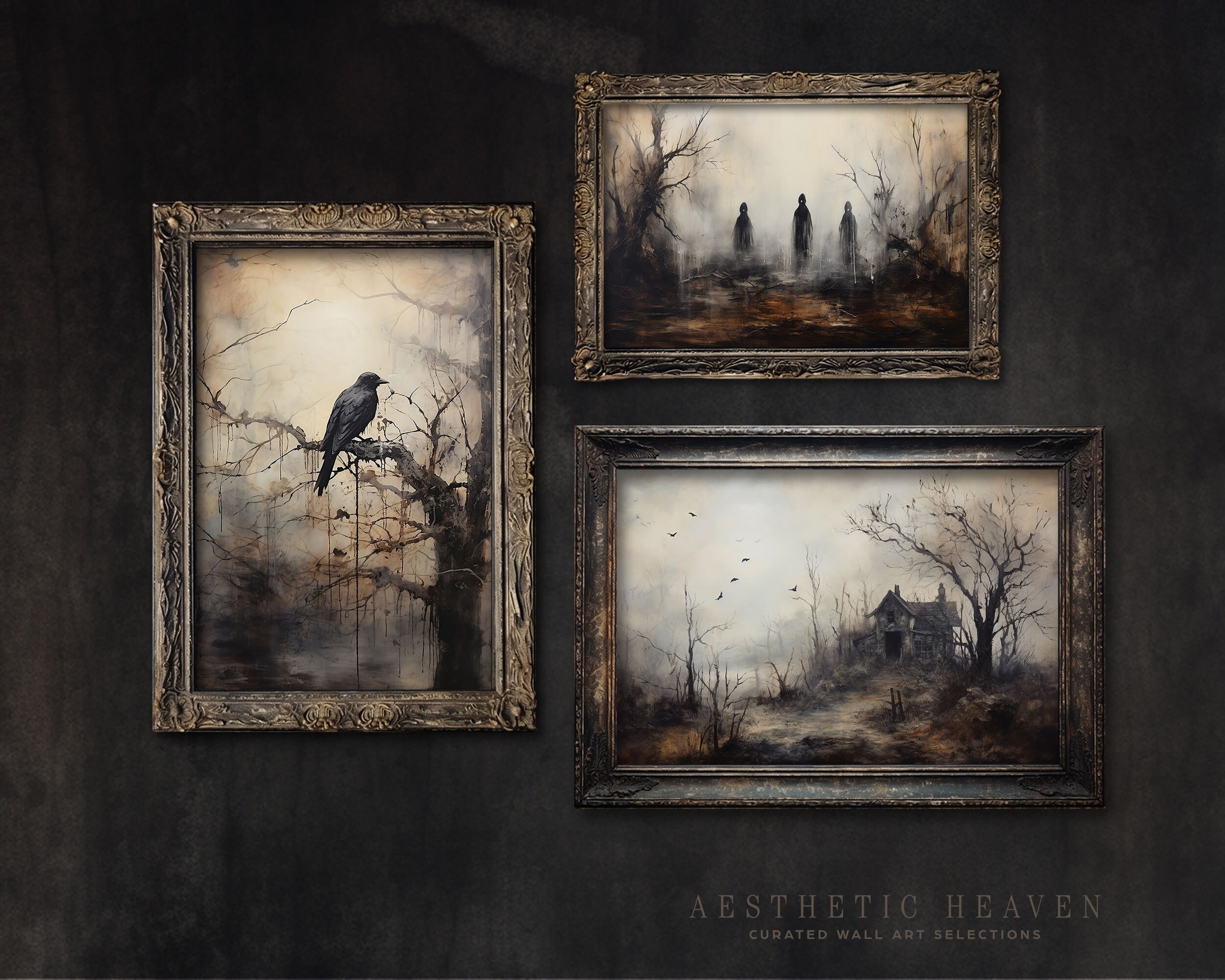 Rustic Halloween Gallery Autumn Decor Gothic Decor - Etsy