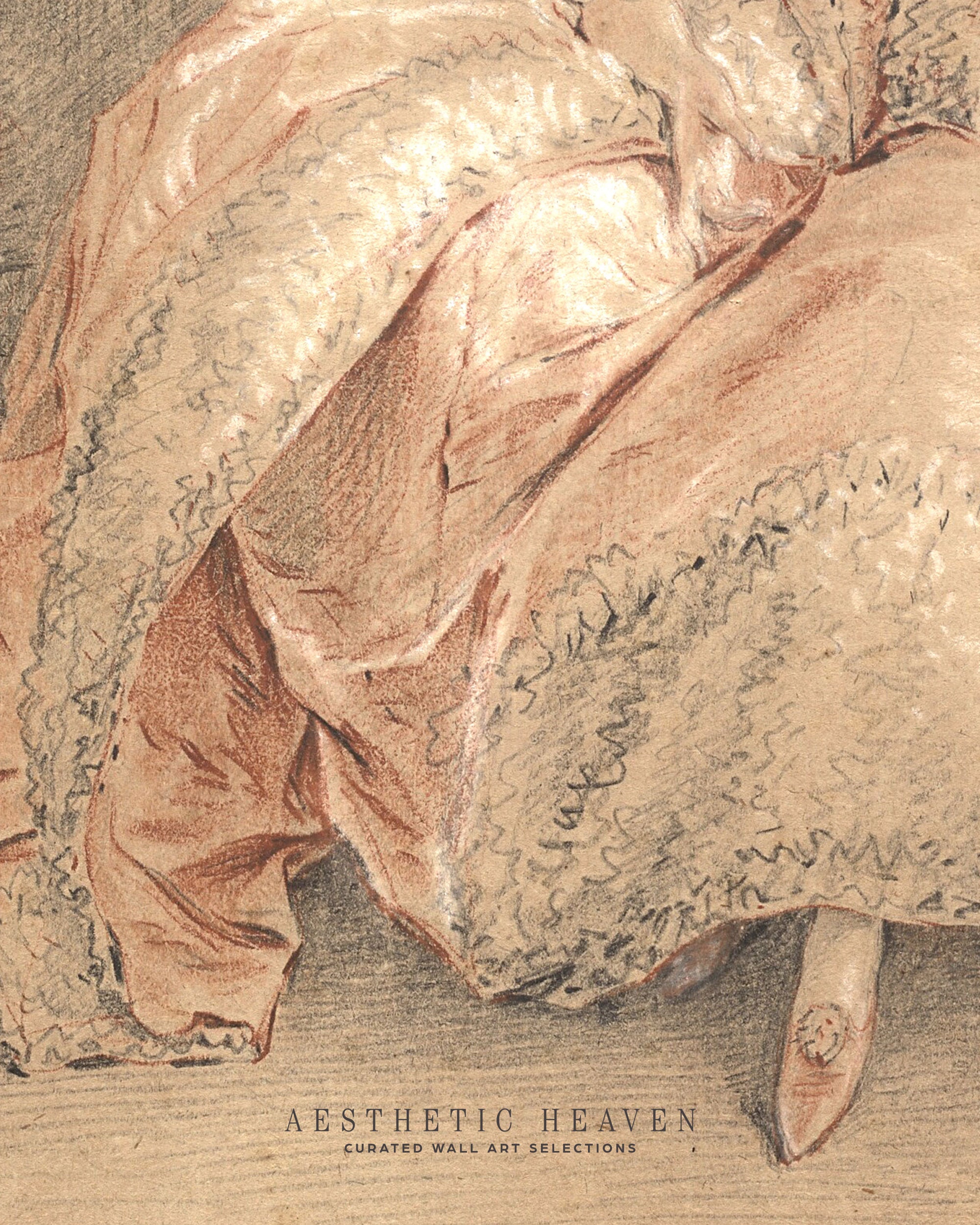 Female Drawing Art French Wall Art Antique Woman Drawing Classic ...