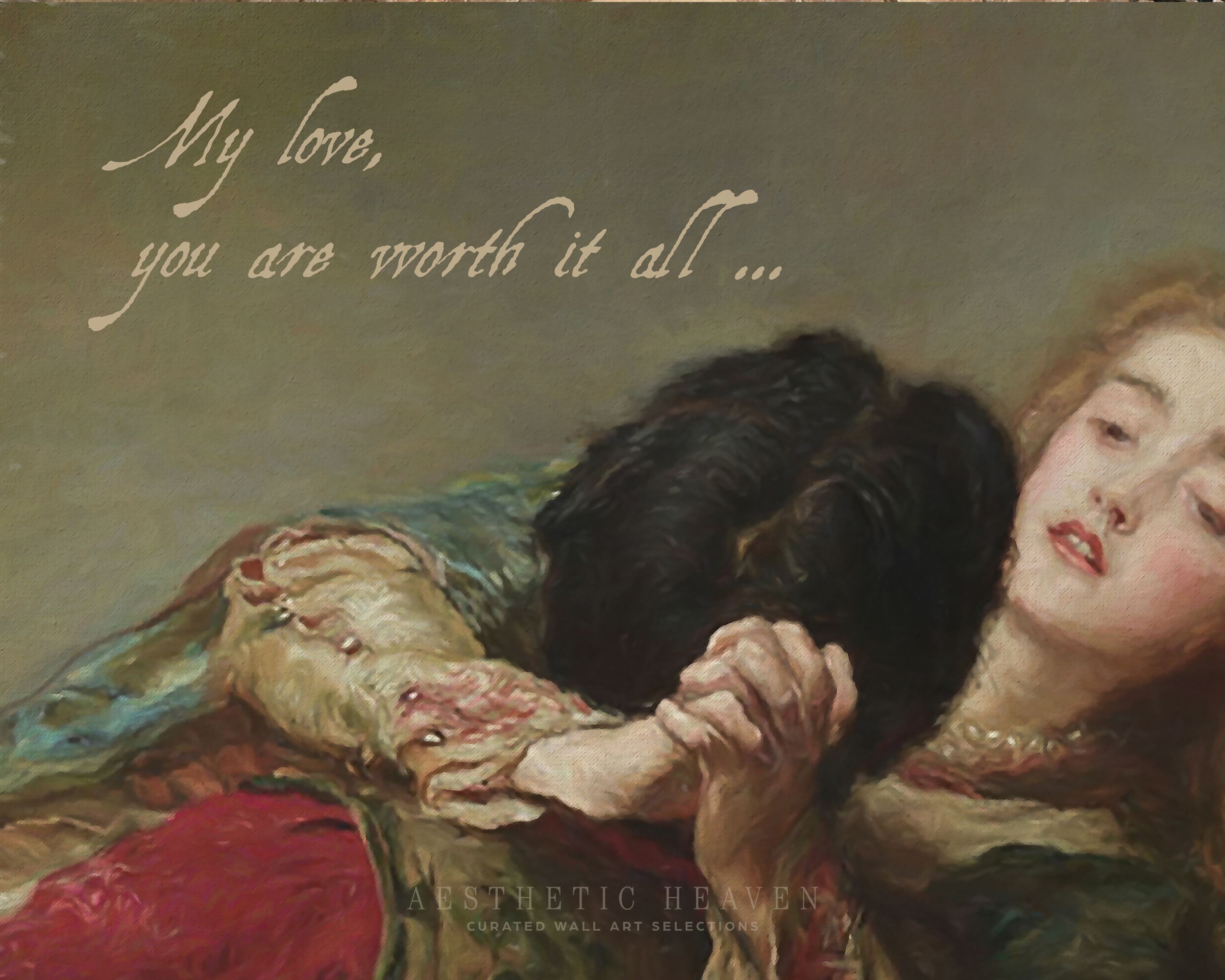 Antique Valentines Day Art Romantic Painting Victorian Painting ...