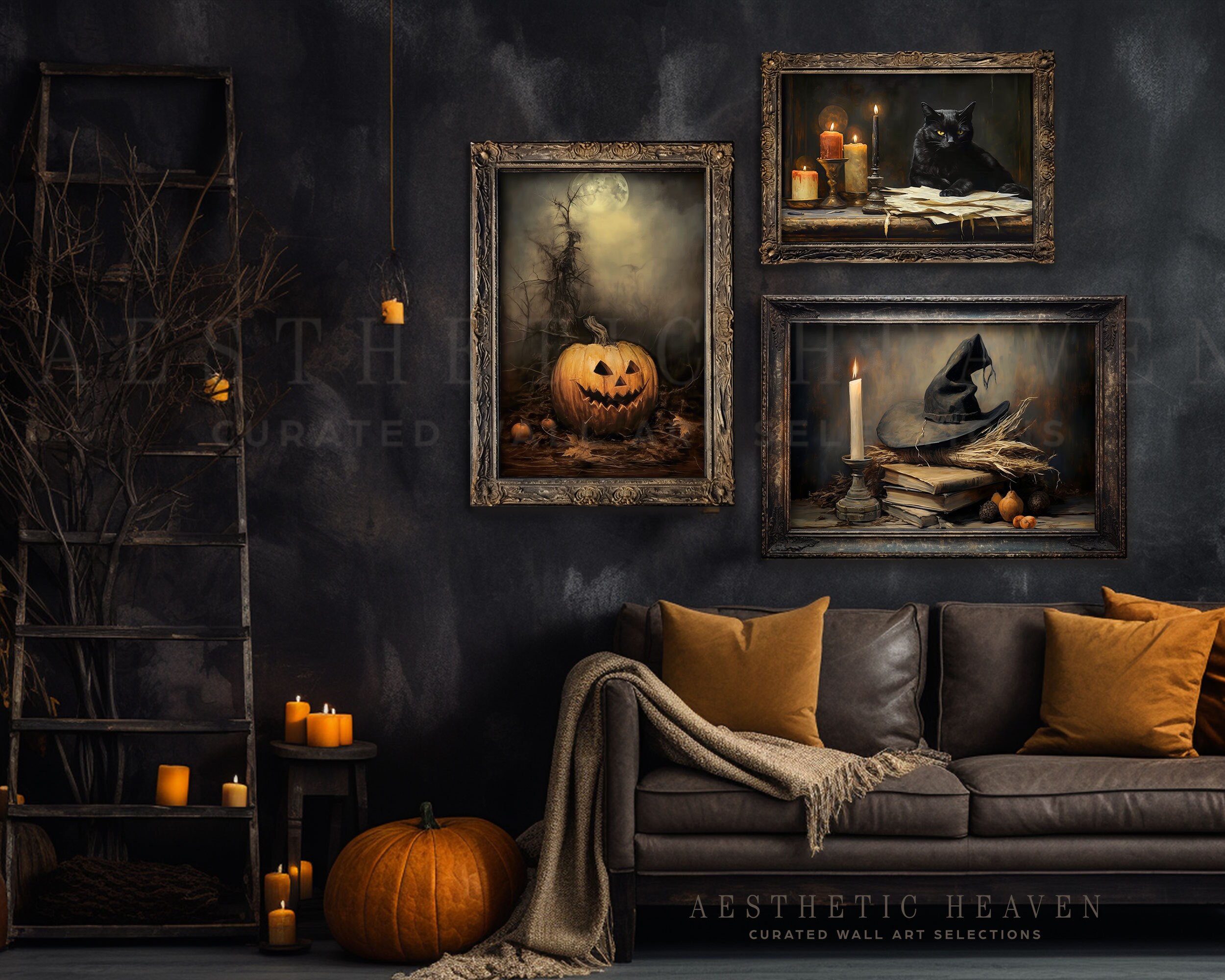 Halloween Print Wall Art Dark Academia Print Gothic Decor - Etsy