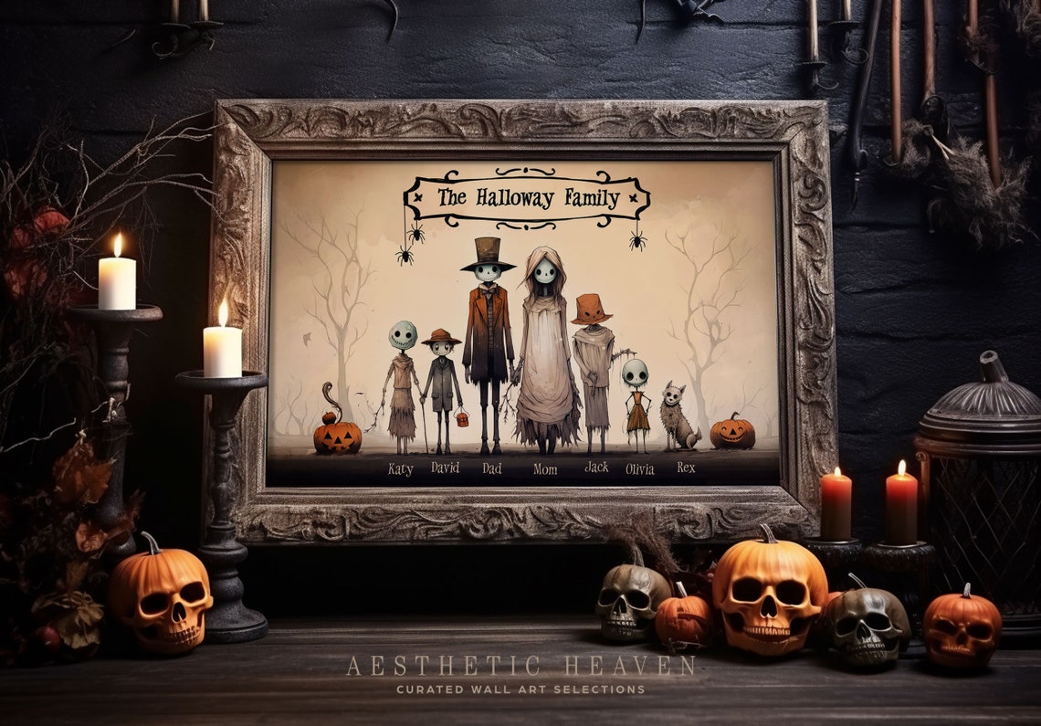 Unique Halloween Family Portrait & Shirt Design for Halloween - Etsy
