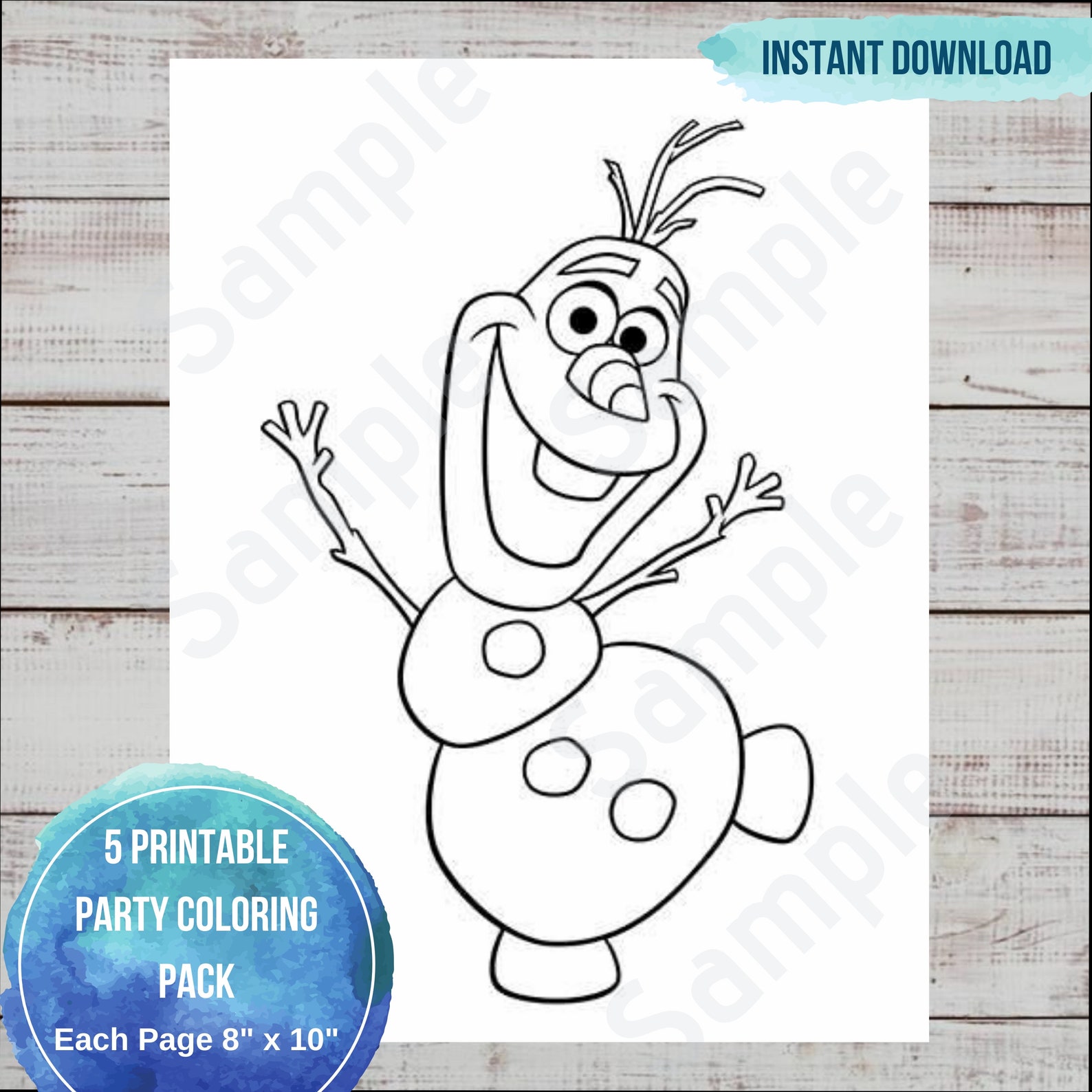 Frozen Coloring Pack Printable Kids Activity Frozen - Etsy