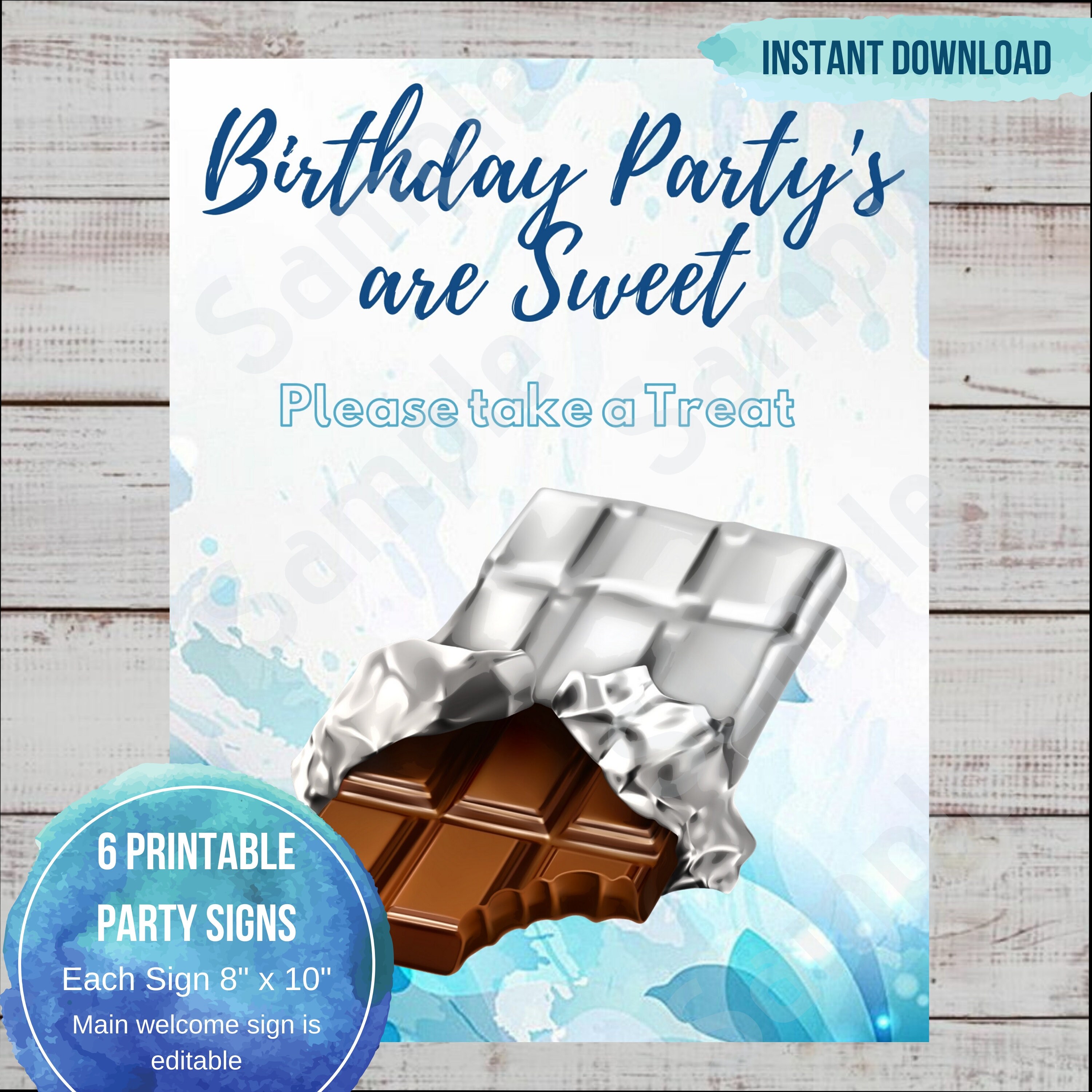 Sweet Treats Party Sign Packbirthday Party Signprintable - Etsy