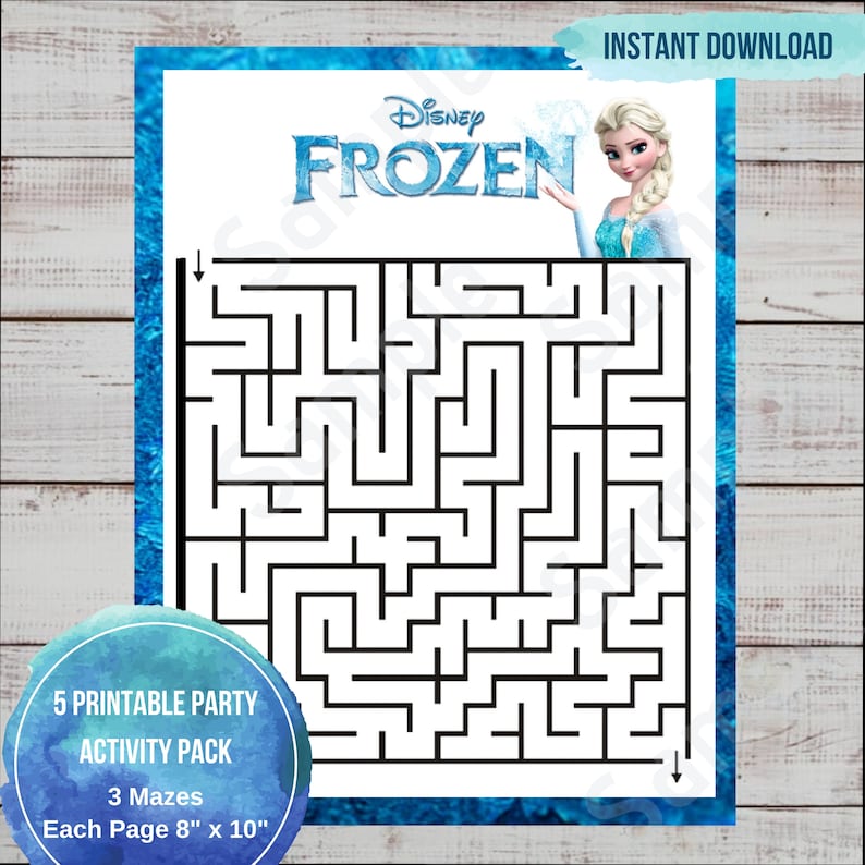 Frozen Activity Pack Printable Kids Activity Frozen - Etsy
