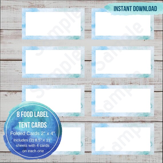 Custom Food Tent Label Food Label Custom Food Cards Custom | Etsy