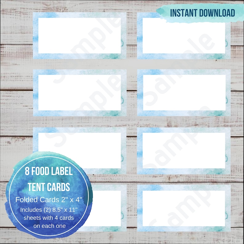 Custom Food Tent Label, Food Label, Custom Food Cards, Custom Food ...