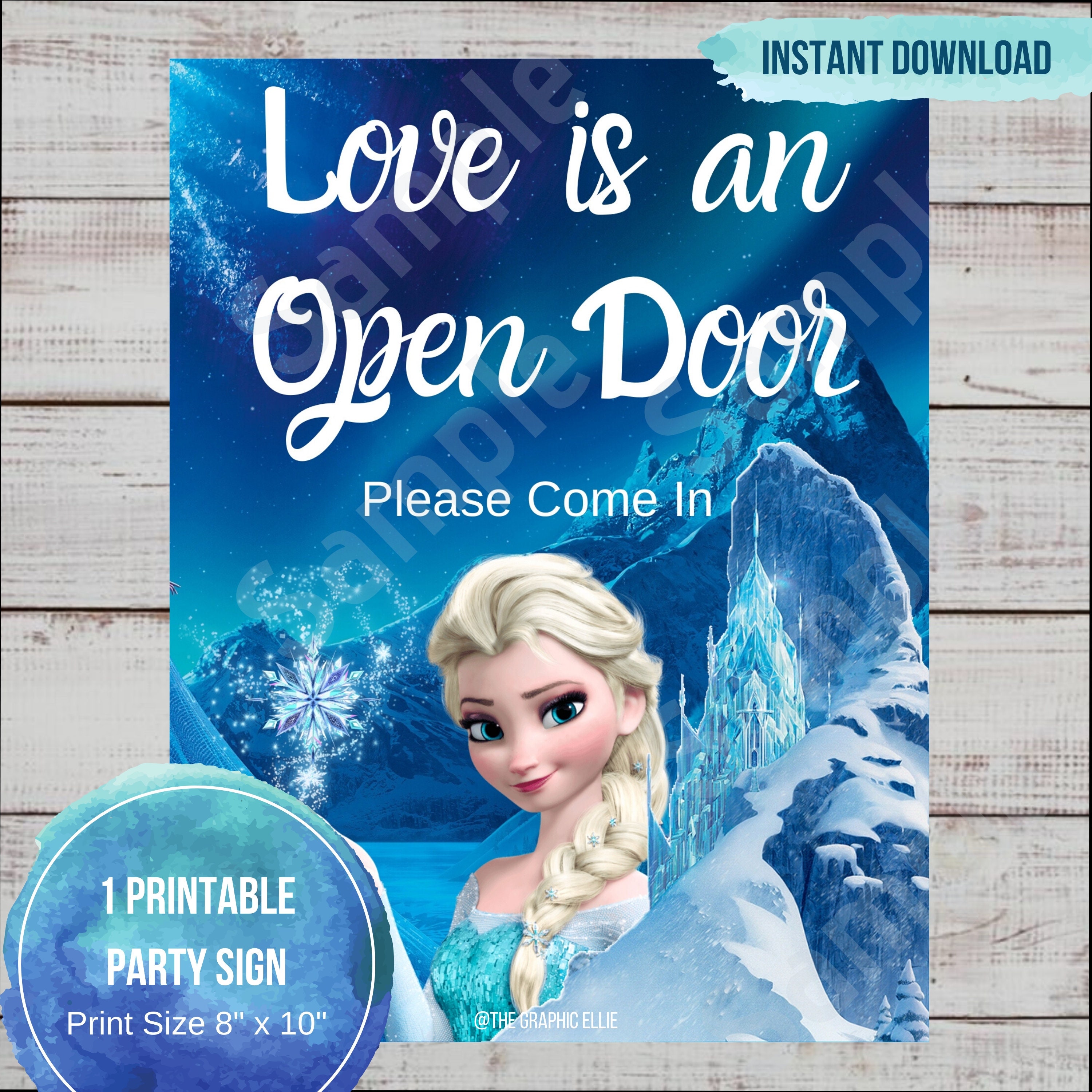 Frozen Welcome Sign, Birthday Party Signs, Printable Signs, Frozen ...