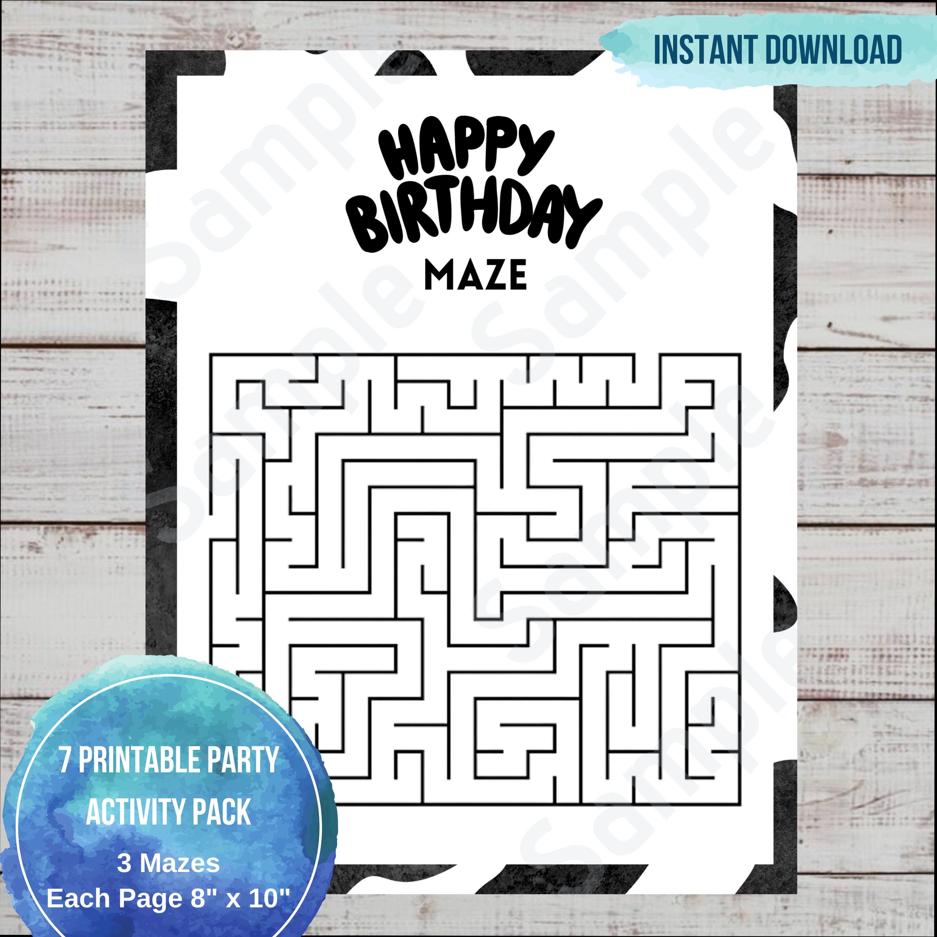 Cow Activity Pack, Printable, Kids Activity, Country Birthday Fun ...